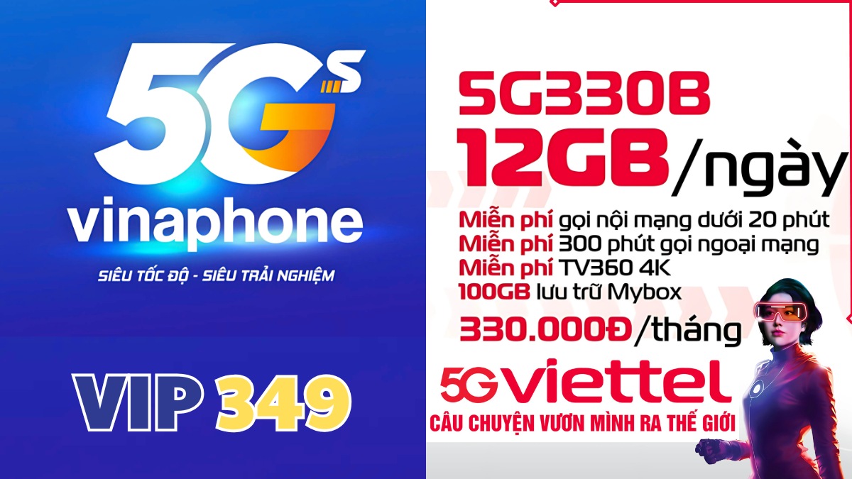 So sánh gói cước 5G VinaPhone và 5G Viettel